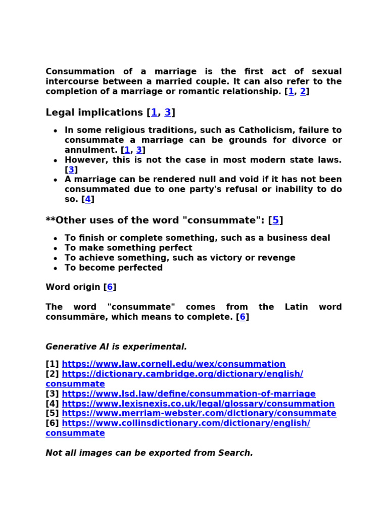 Consummate Marriage Meaning | PDF