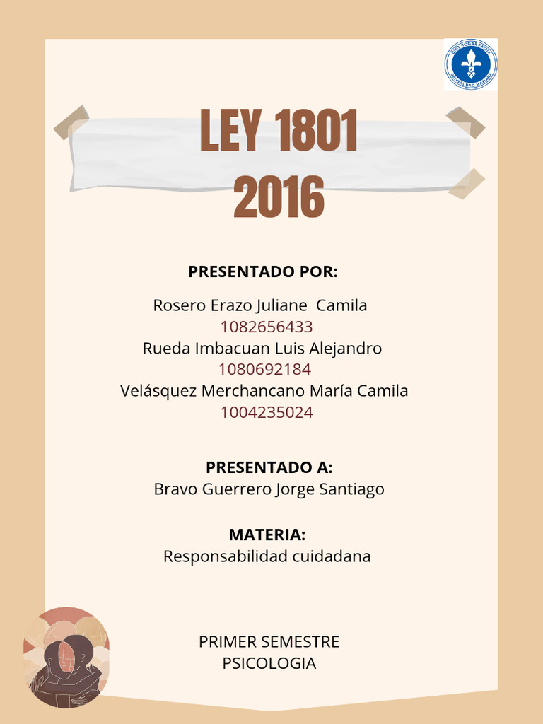 Ley 1801 | PDF | Policía | Valores