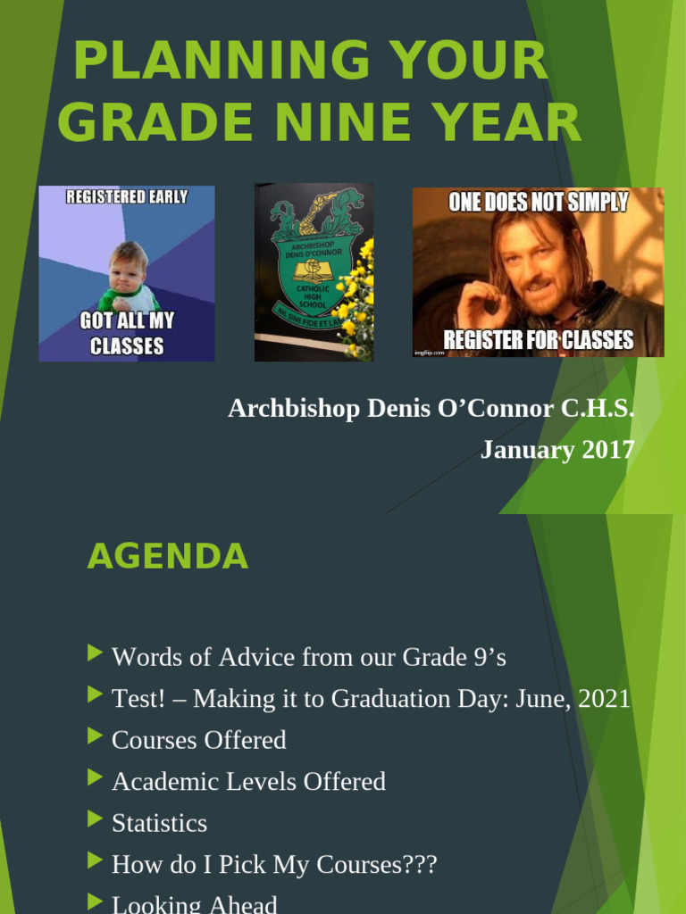 Grade 9 Course Selection Presentation Jan 2017 | PDF | Curriculum ...