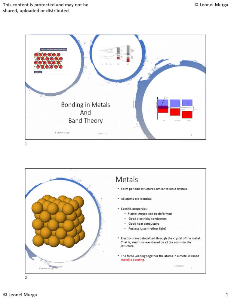 CHEM2 | PDF | Molecular Orbital | Doping (Semiconductor)