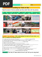 Train Station Vocabulary and Examples | PDF | Baggage | Railroad Car