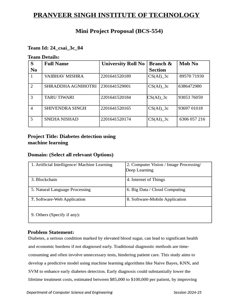 Mini_Project_Proposal_2024-25[1] | PDF | Machine Learning | Artificial ...