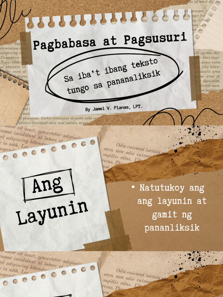 Module 3. Pagbasa at Pagsusuri Sa Ibat Ibang Teksto | PDF