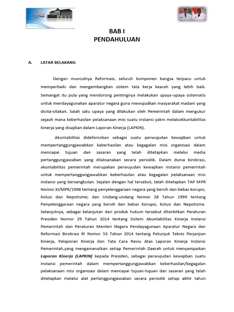 ISI BAB I, II, III, IV LKIP 2017 | PDF