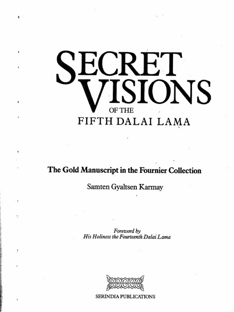 Secret Visions of The Fifth Dalai Lama Golden Manuscript in Fournier ...