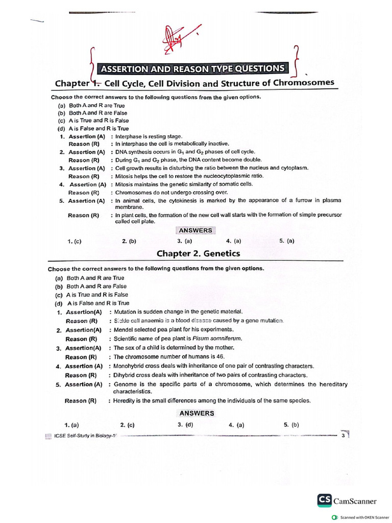 CLASS 10 ASSERTION REASON CHAPTER WISE NEW INCLUDED QUESTION W.E.F. ICSE 2024(4) | PDF
