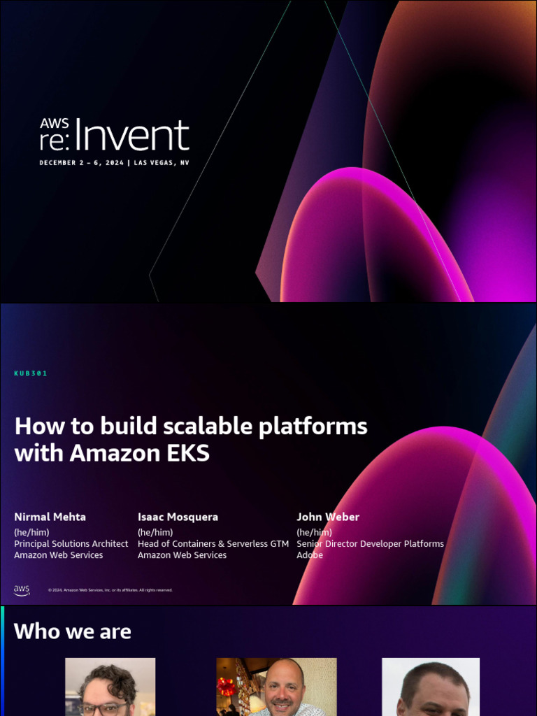 KUB301 - How To Build Scalable Platforms With Amazon EKS | PDF | Amazon Web Services | Software ...