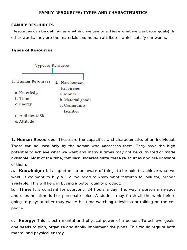 Lesson-3-Family-Resources | PDF | Goods | Money