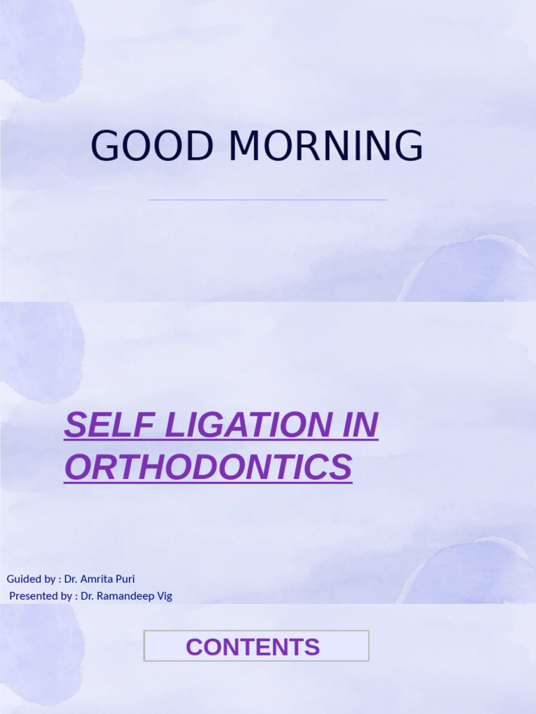 Self-Ligation in Orthodontics Explained | PDF | Orthodontics | Materials