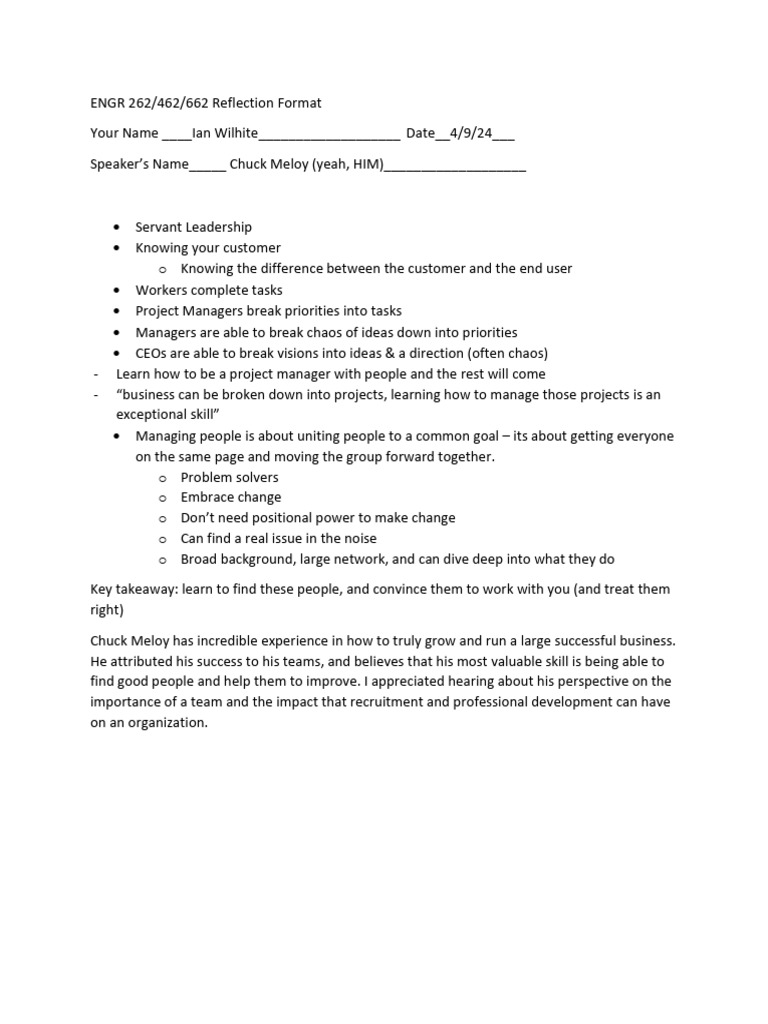 Insights from Chuck Meloy on Leadership | PDF