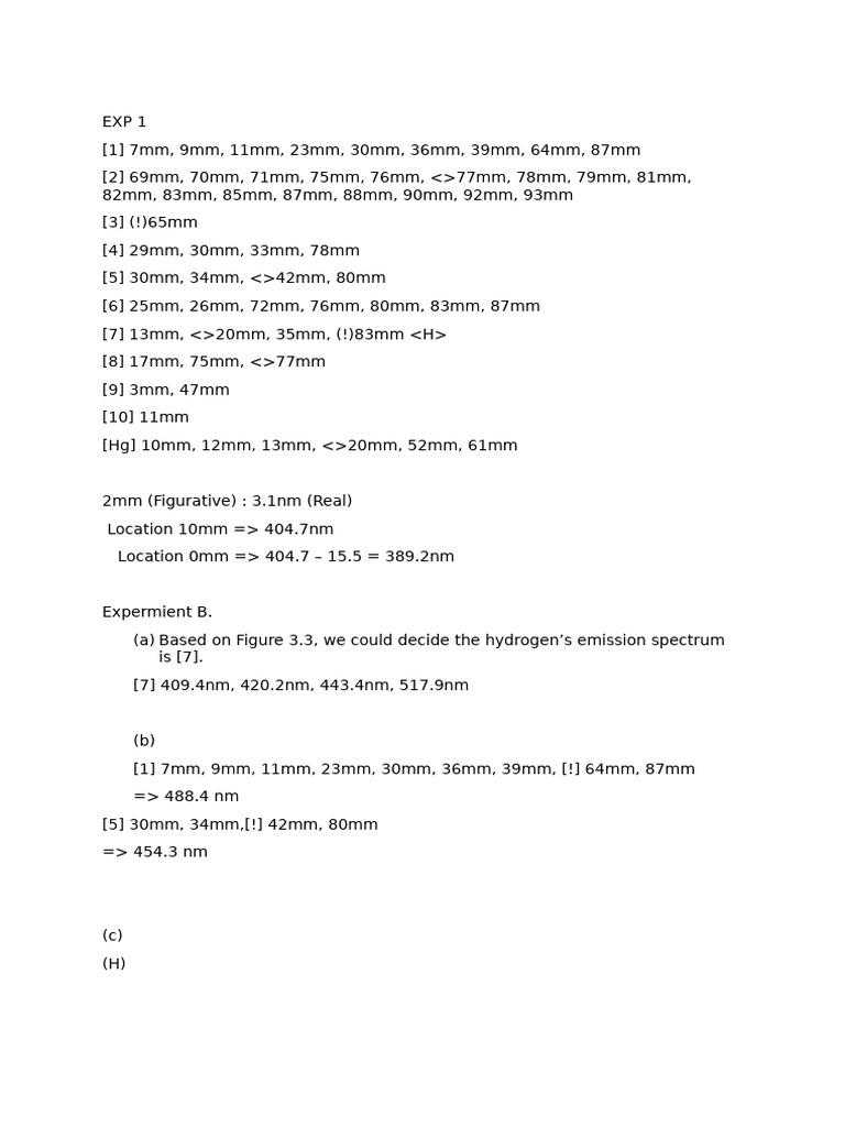 Exp1 Atomic and Molecular Structure Report | PDF