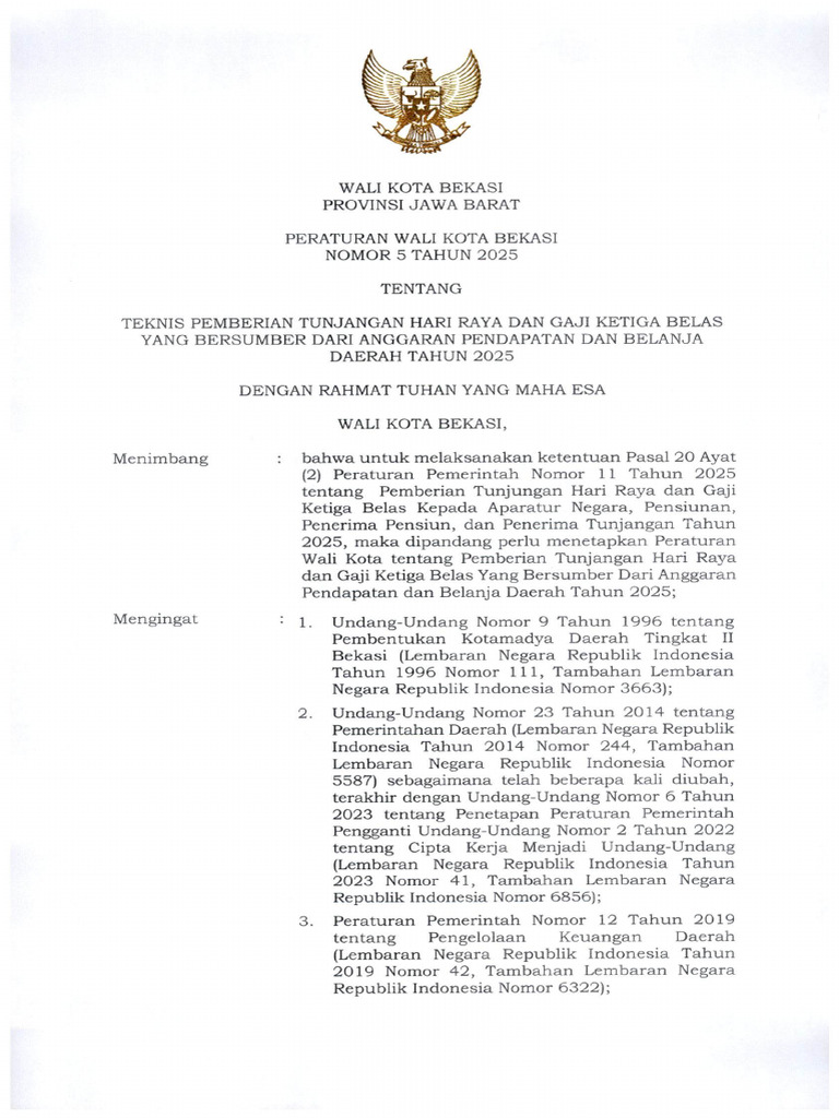 Perwal THR 2025 | PDF