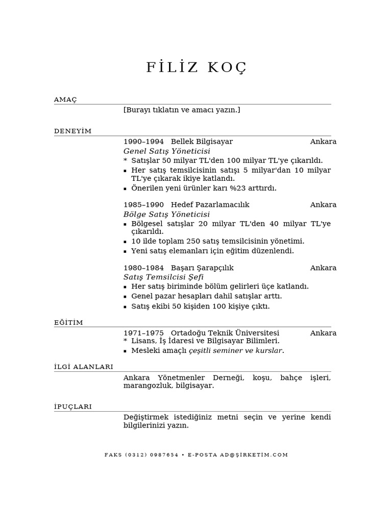 ofis-elemanı-cv-ornegi | PDF