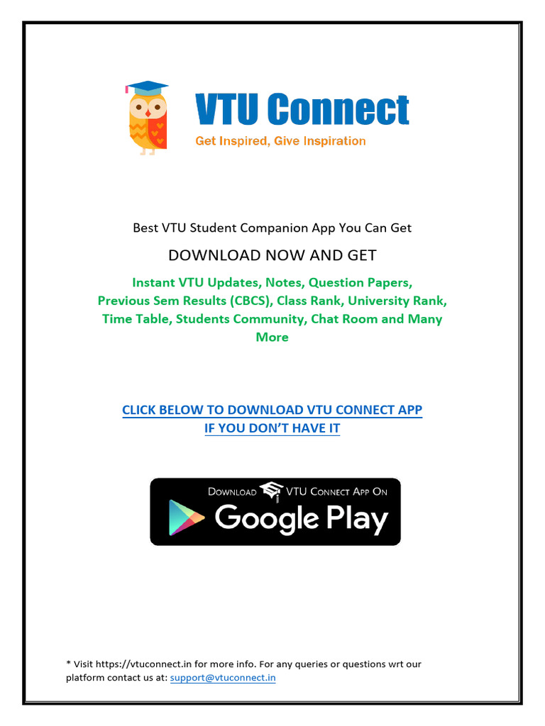 Best VTU Student Companion App | PDF | Google Play | Special Functions