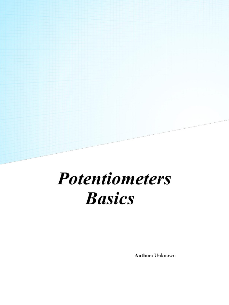 Potentiometers Basics | PDF