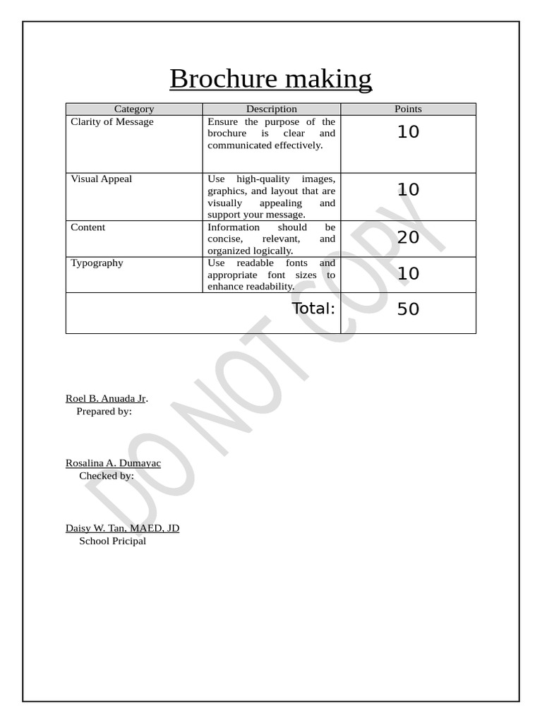 Brochure Making | PDF