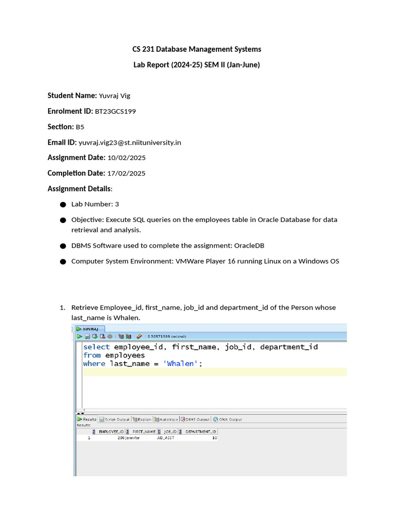 DBMS_Lab3.2_BT23GCS199_YurvajVig | PDF