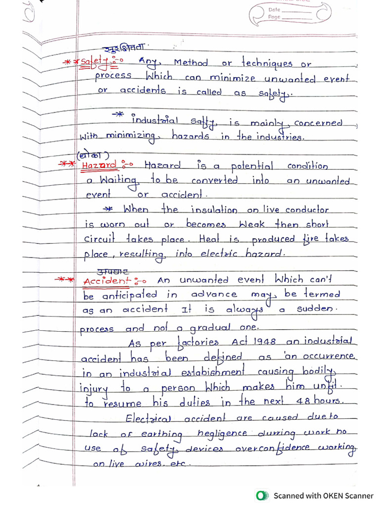 MEE Unit - 1 (Safety and Prevention of Accidents) | PDF