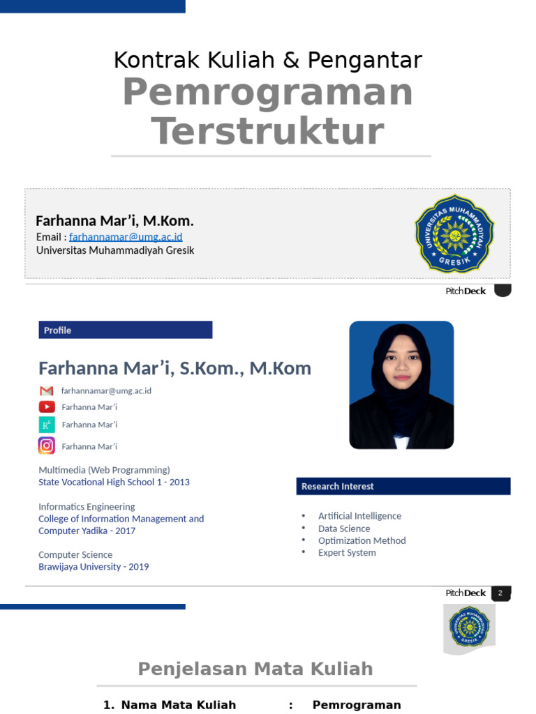 ST1 - Kontrak Kuliah Dan Pengantar Pemrograman Terstruktur | PDF