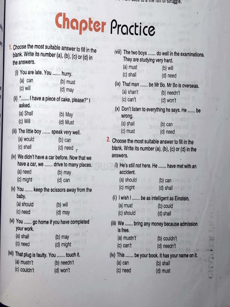 Grammer Prctice Class 8 | PDF