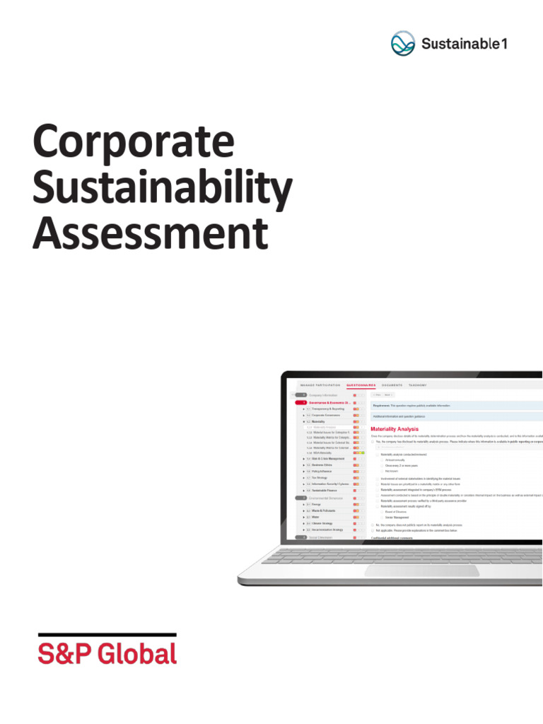 CSA CorporateSustainabilityAssessment Factsheet | PDF | Stock Market ...