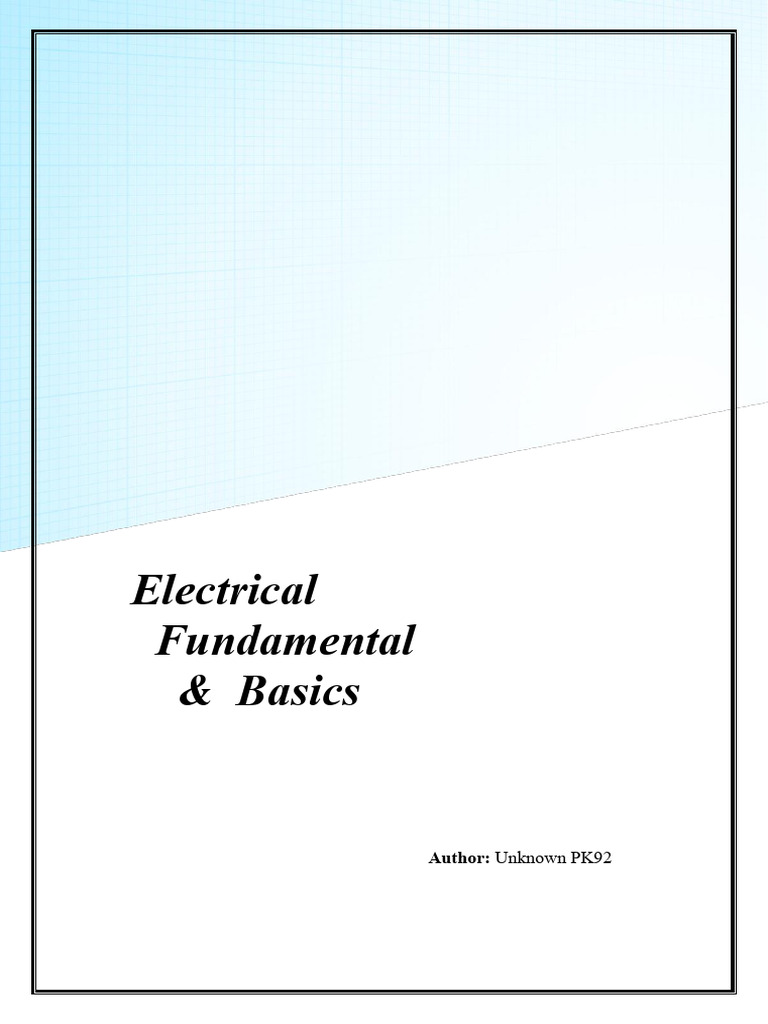 Electrical Fundamental & Basics | PDF | Electricity | Electric Current