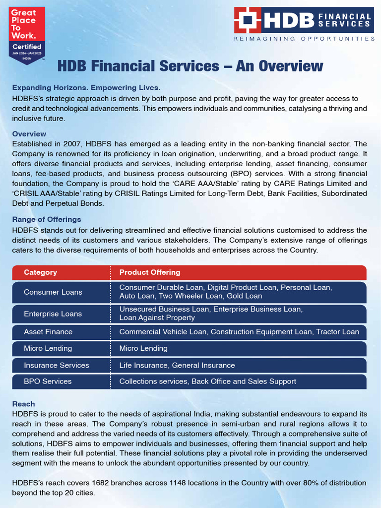 HDB_Overview | PDF | Financial Services | Financial Economics