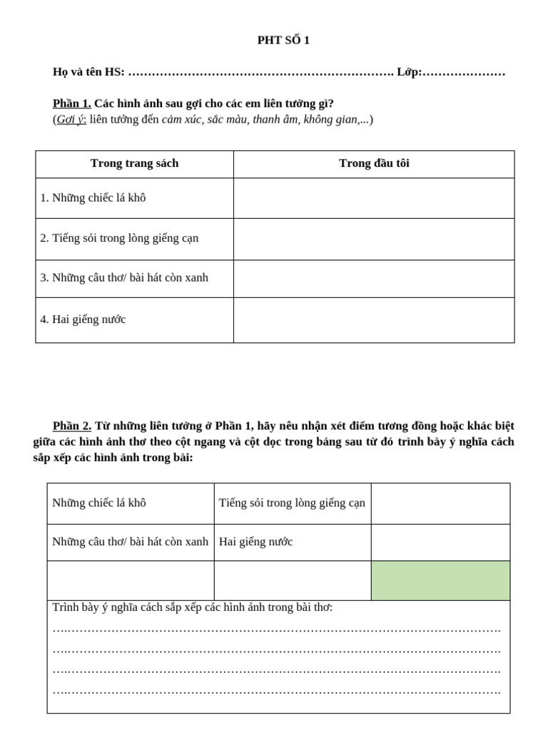 PHT SỐ 1 Thời gian | PDF