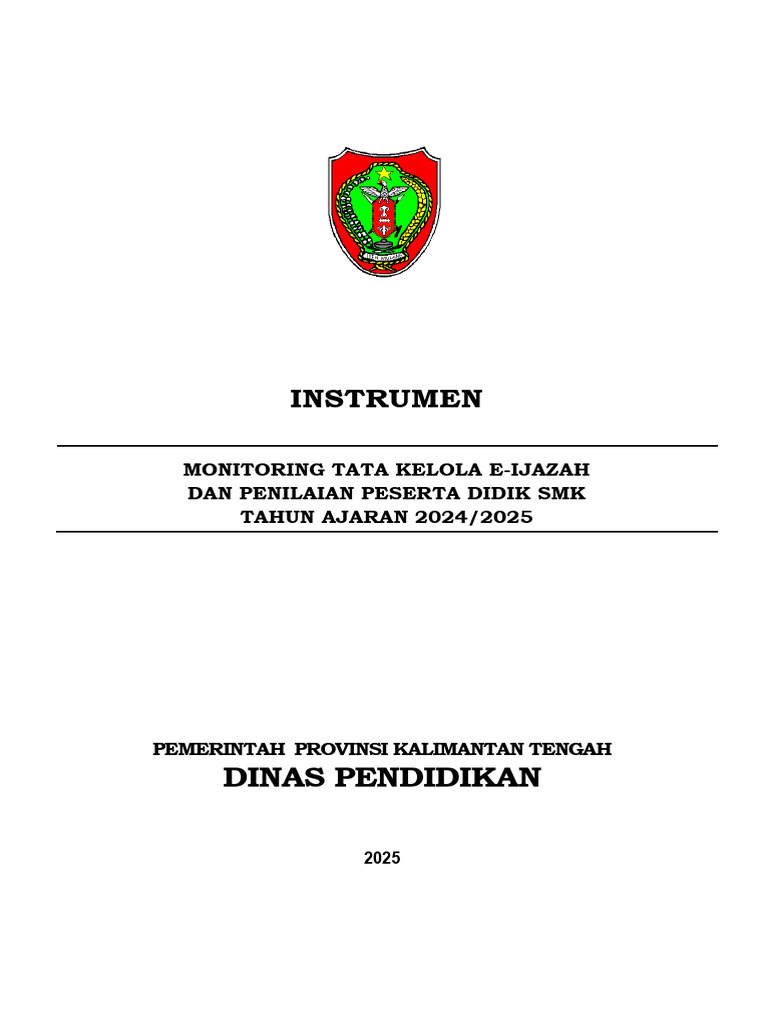Instrumen Monev E-Ijazah SMK 2025 | PDF