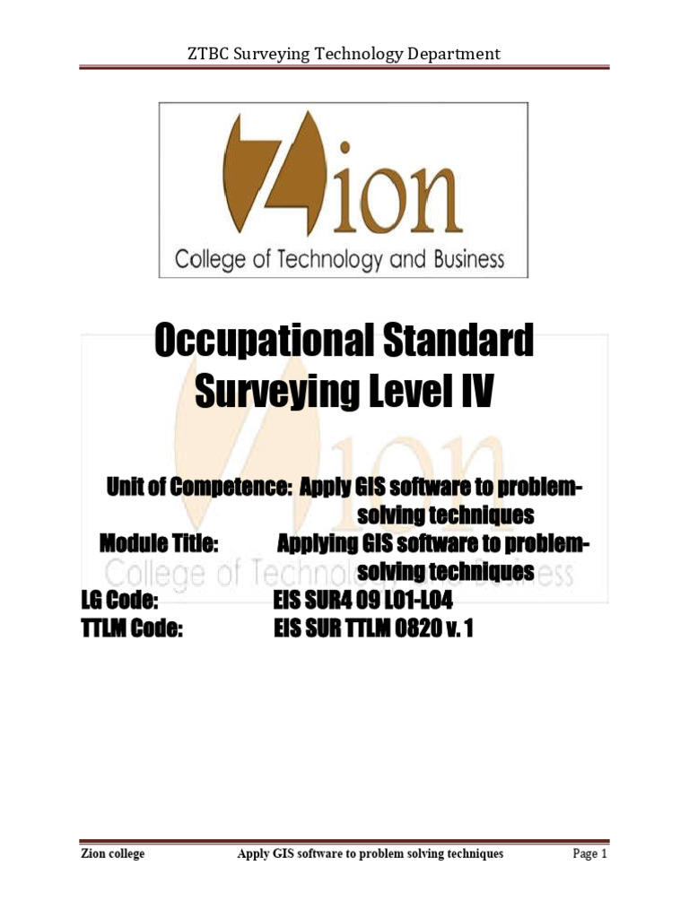 Apply GIS Software To Problem Solving Techniques Year3 Req & Ext | PDF ...