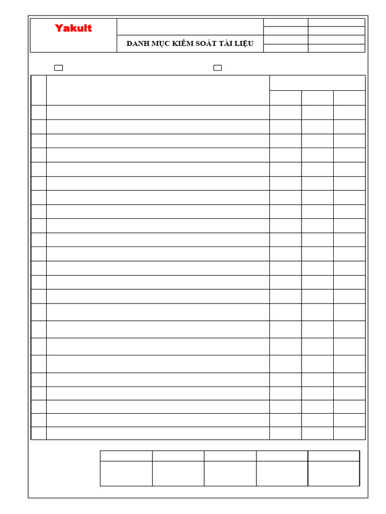Document Control List | PDF