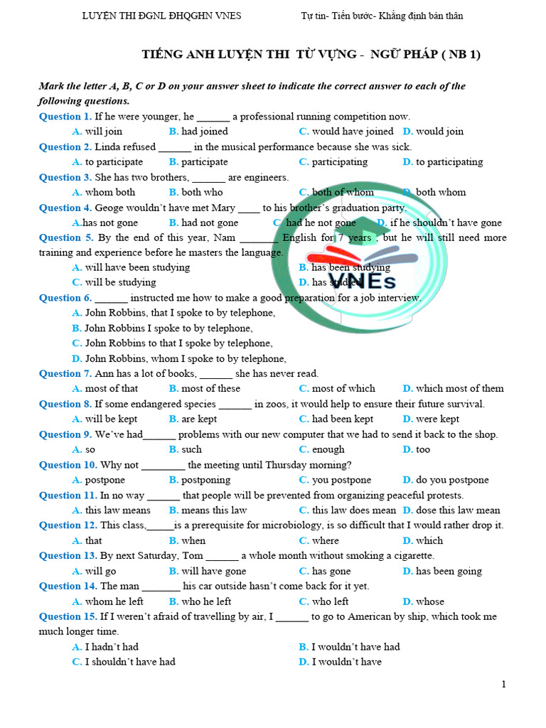 50 BT Muc Do Nhan Biet Phan 1 | PDF | Gender Equality | Gender Studies