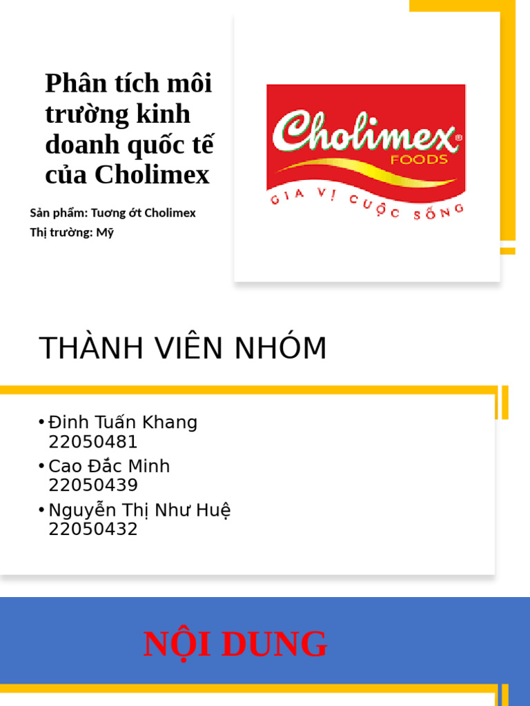Cholimex Chính | PDF