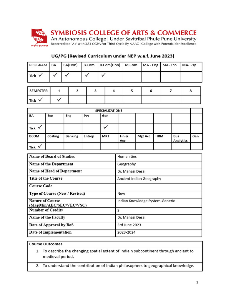 Modified - IKS Ancient Indian Geography Syllabus | PDF | South Asia ...