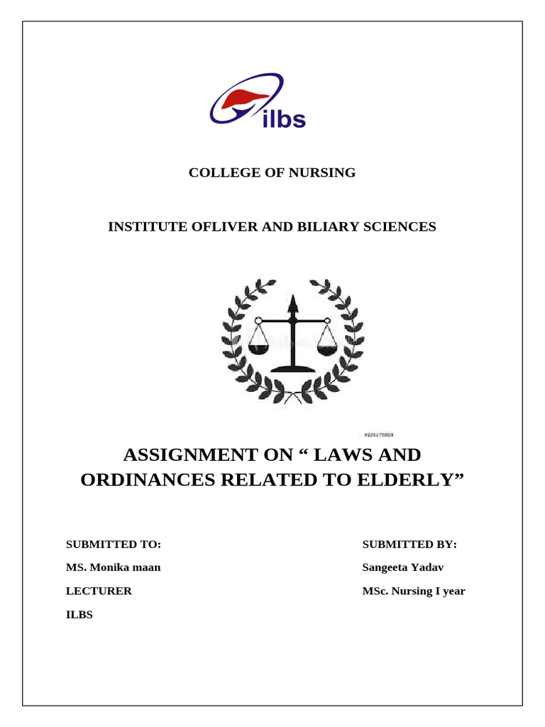 Laws related to Elderly final | PDF | Cardiopulmonary Resuscitation