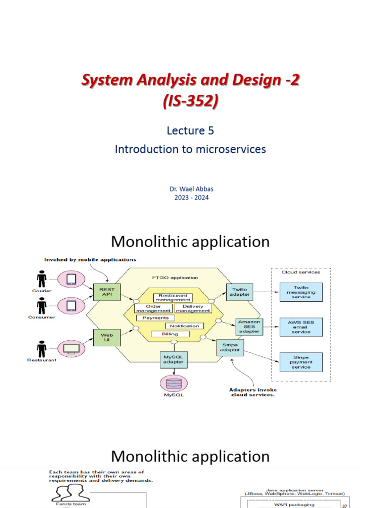 L6 - Introduction to Microservices | PDF | Databases | Information Science
