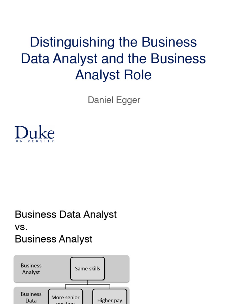 Distinguishing the Business Data Analyst_Business Analyst Role | PDF