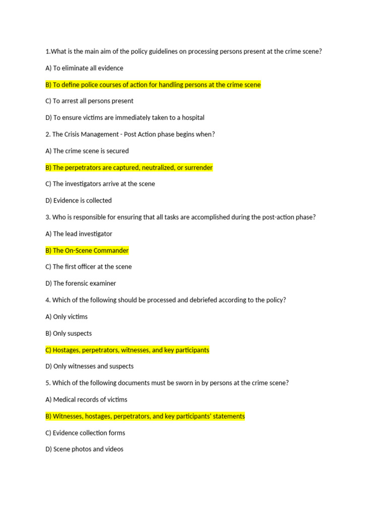 CDI 1 Final Module Reviewer | PDF | Crime Scene | Nonverbal Communication