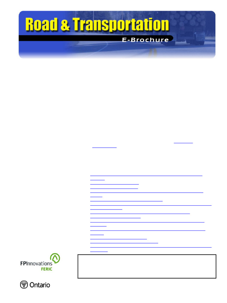 Road Transportation E-Brochure | PDF | Lidar | Road