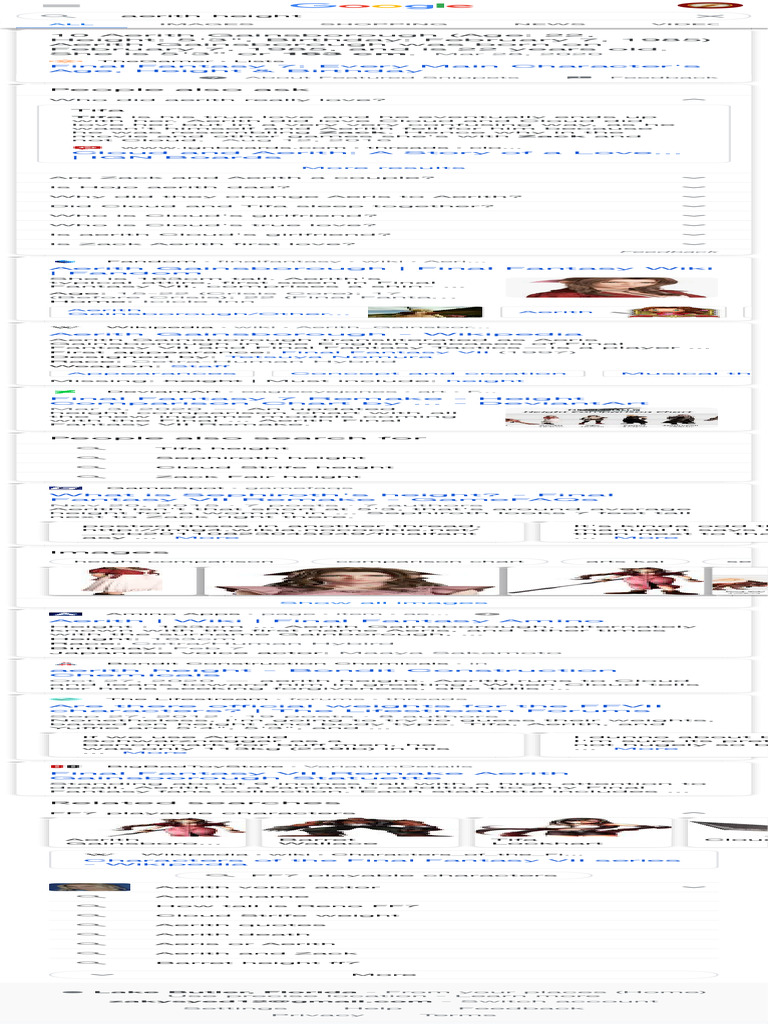 Aerith Height - Google Search | PDF | Square Enix Games | Role Playing Video Games