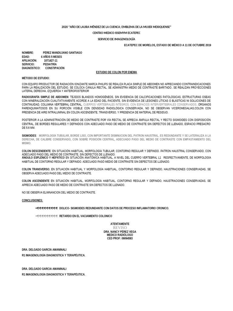 Estudio Radiológico de Constipación Infantil | PDF | Intestino grueso ...
