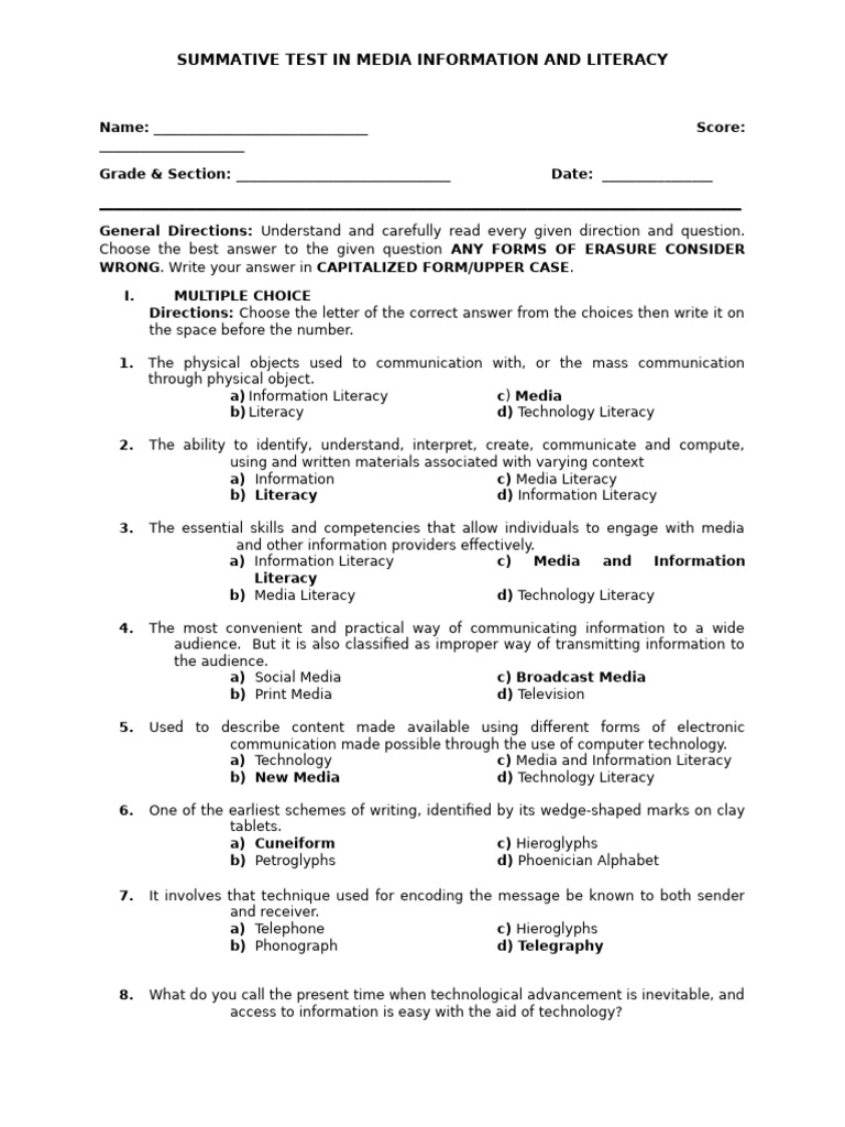 SUMMATIVE TEST ANIMATION 2 With ANSWER KEYS (CHAPTER 1-4) | PDF ...