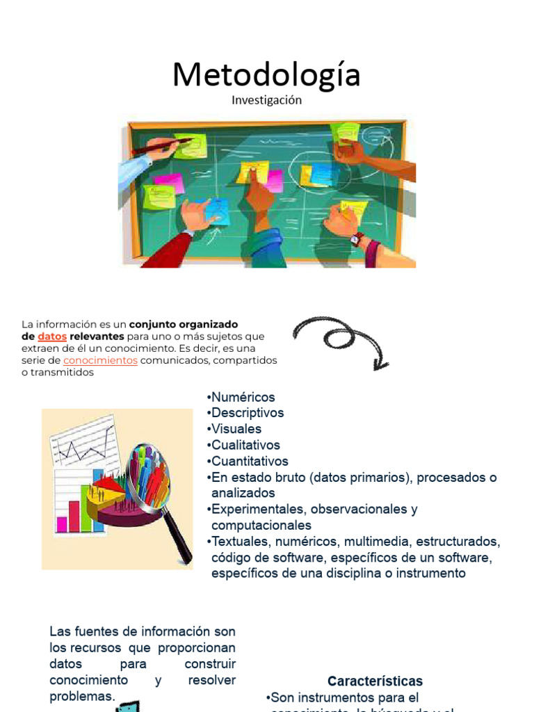 Metodología tipos de informacion clase 3.pptx | PDF | Datos | Información