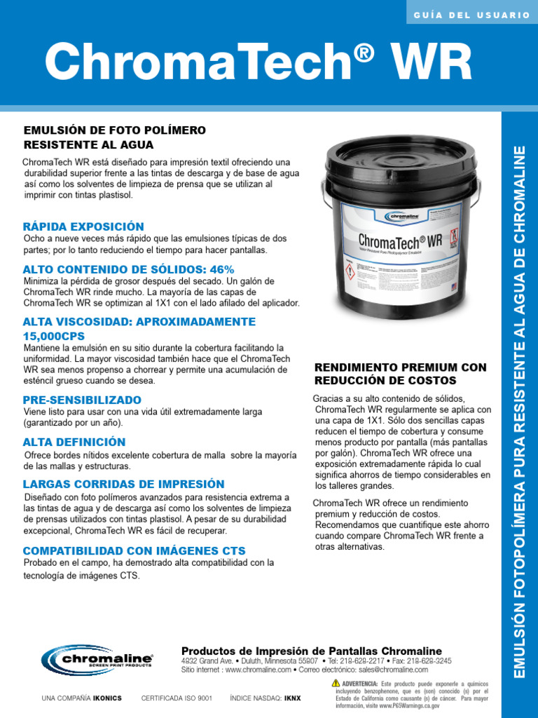 2019 Spanish ChromaTechWR UserGuide CHRM | PDF | Agua