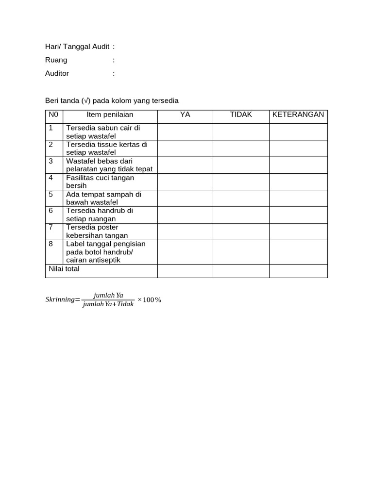 Form Monitoring Fas HH | PDF