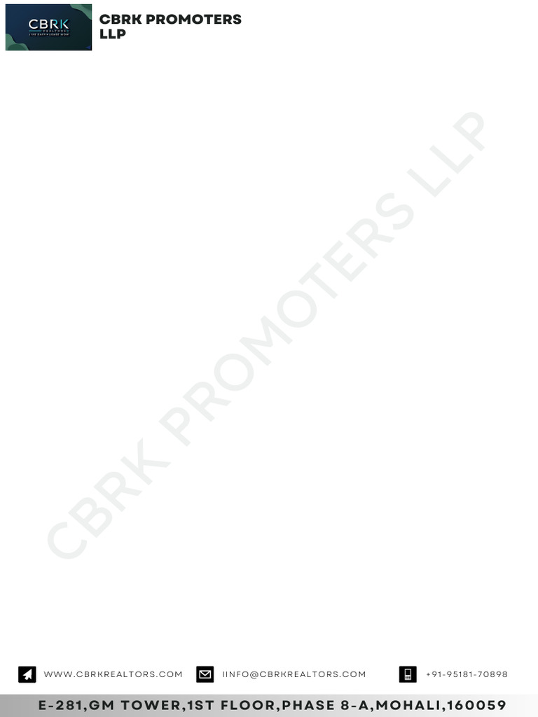 CBRK Promoters LLP - Mohali Realtors | PDF