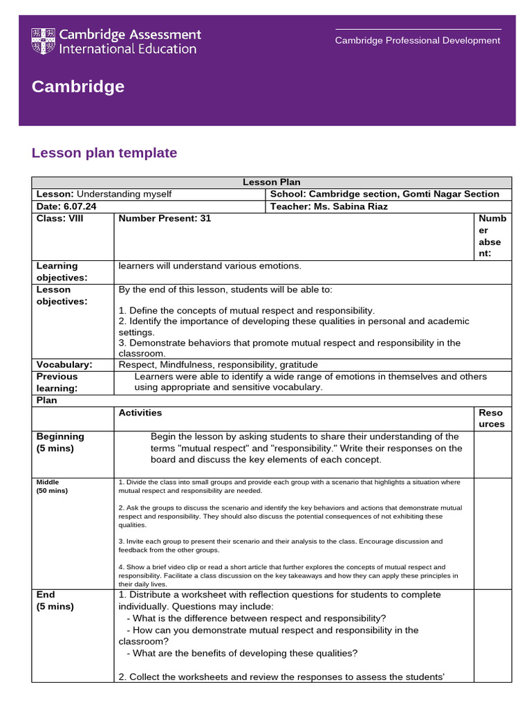 Class 8 - Socio - Emotional Learning - July Week 2 | PDF | Learning ...
