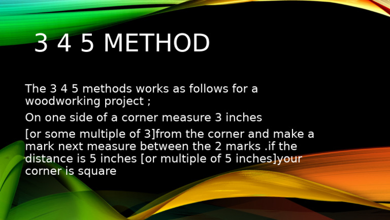 3-4-5 Method for Squaring Corners | PDF