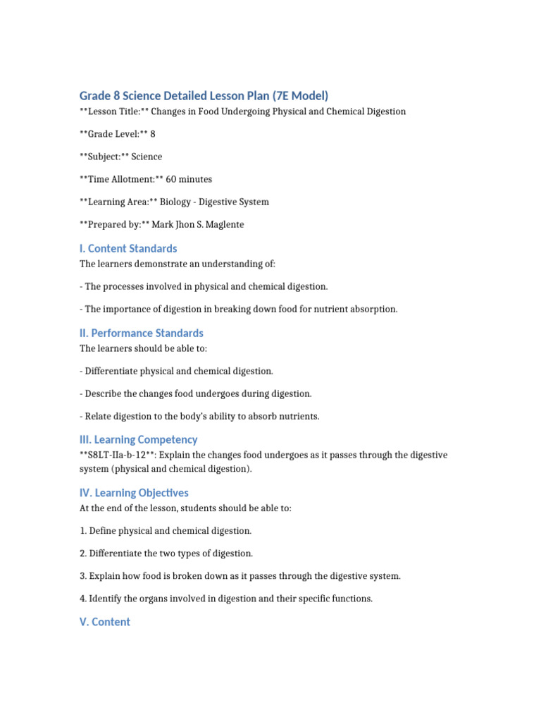 Grade_8_Science_Physical_and_Chemical_Digestion | PDF | Digestion | Biology