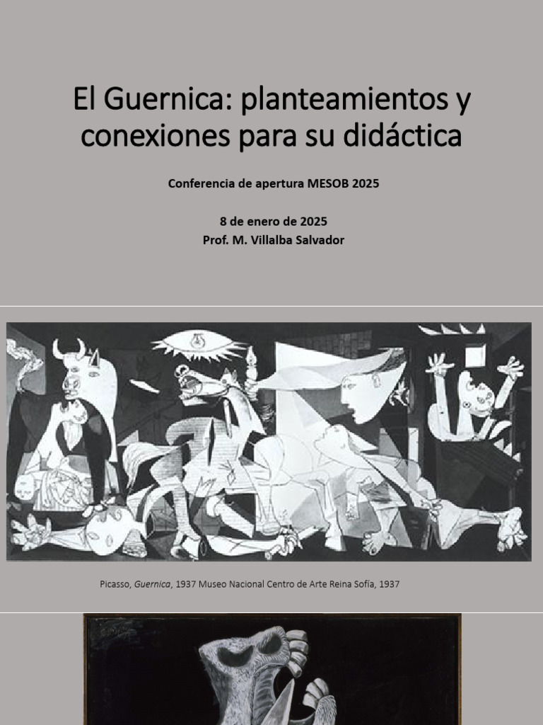 Profesora M Villalba - Presentacion Conferencia Apertura Mesob 2025 | PDF | Museo | Pablo Picasso